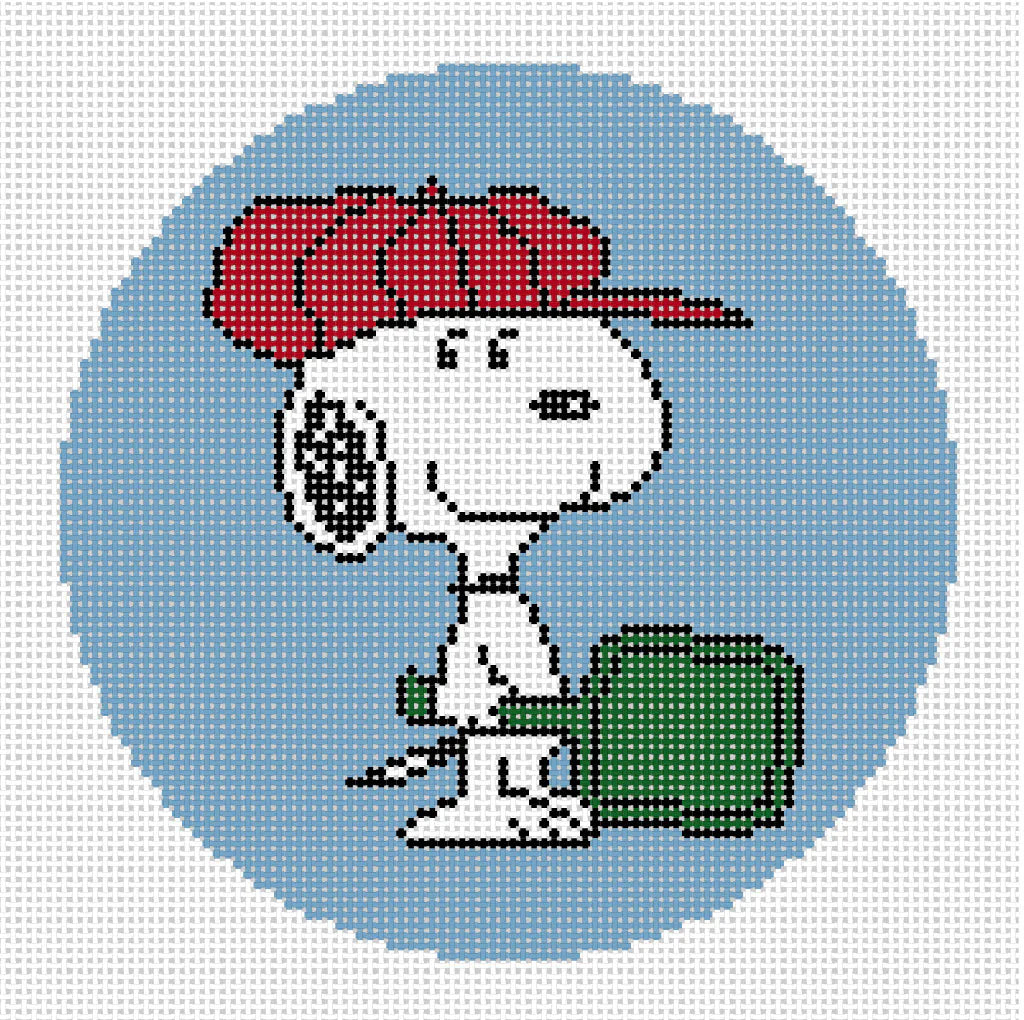 Officially Needlepoint PEANUTS Sports - Snoopy with Pickelball Paddle ...