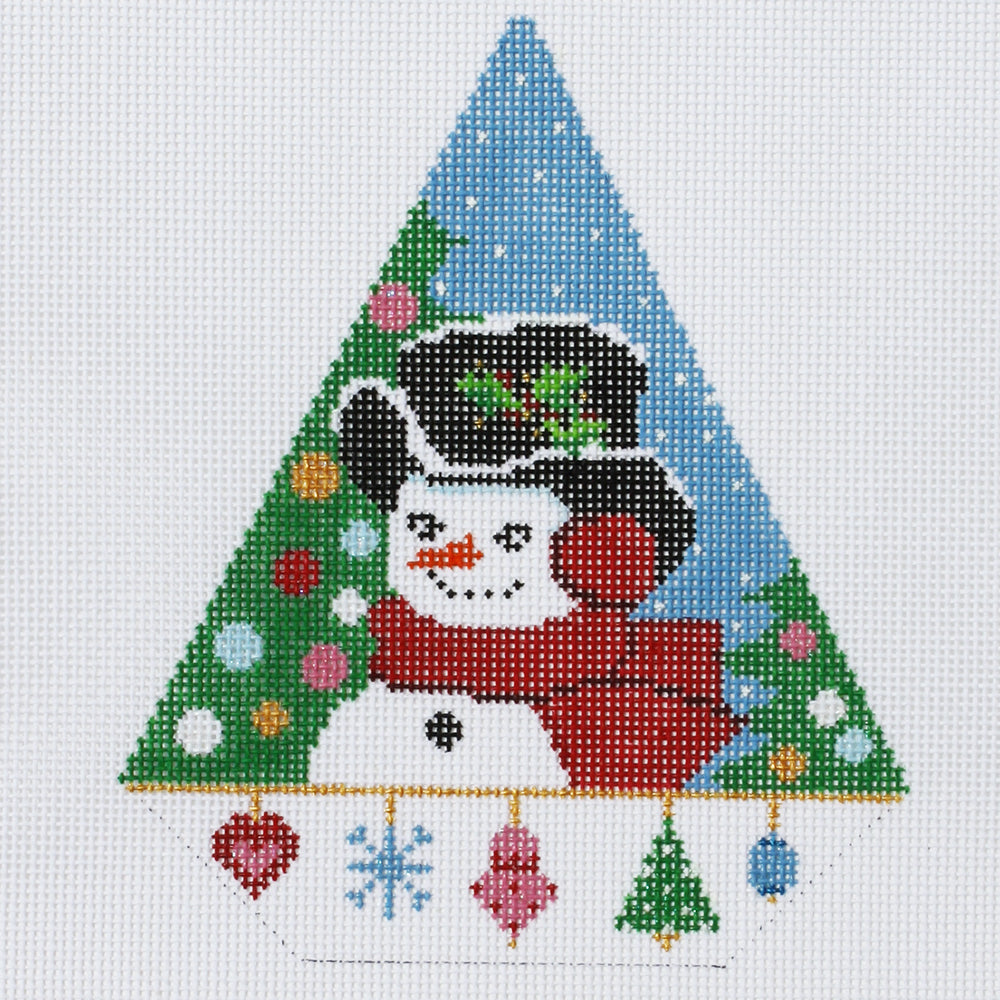 Shelly Tribbey Designs TR01 Holiday Snowman Triangle Christmas Ornamen ...