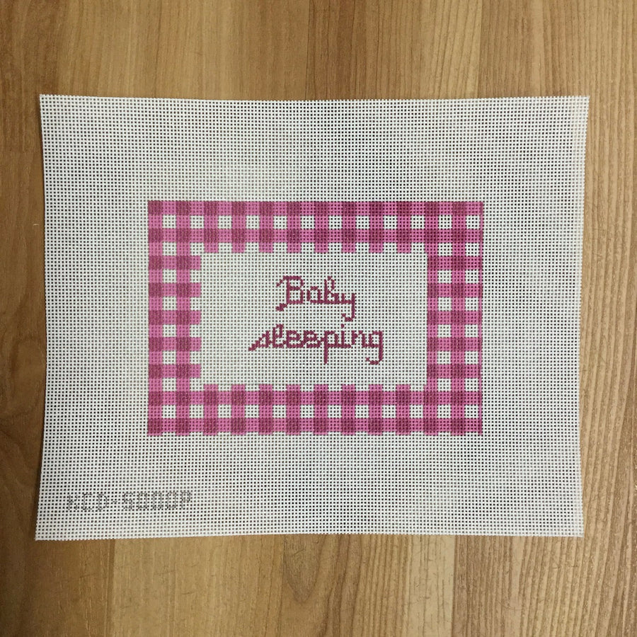 KCN KCD5000P Gingham Baby Sleeping Pink – Stitch by Stitch