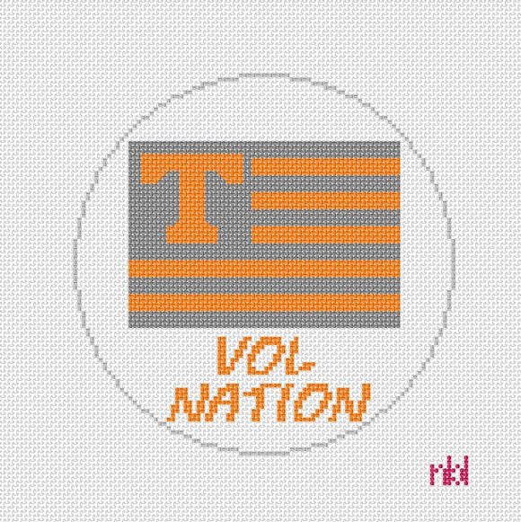 Needlepoint by Laura Tennessee Nation Flag – Stitch by Stitch
