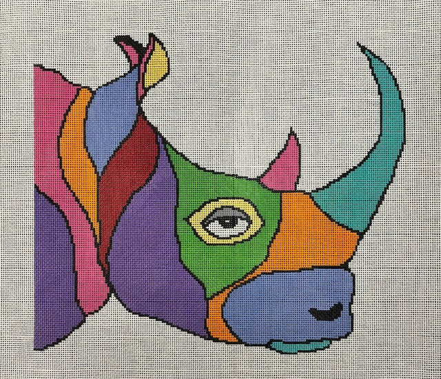 ASIT539 Colorful Rhino – Stitch by Stitch