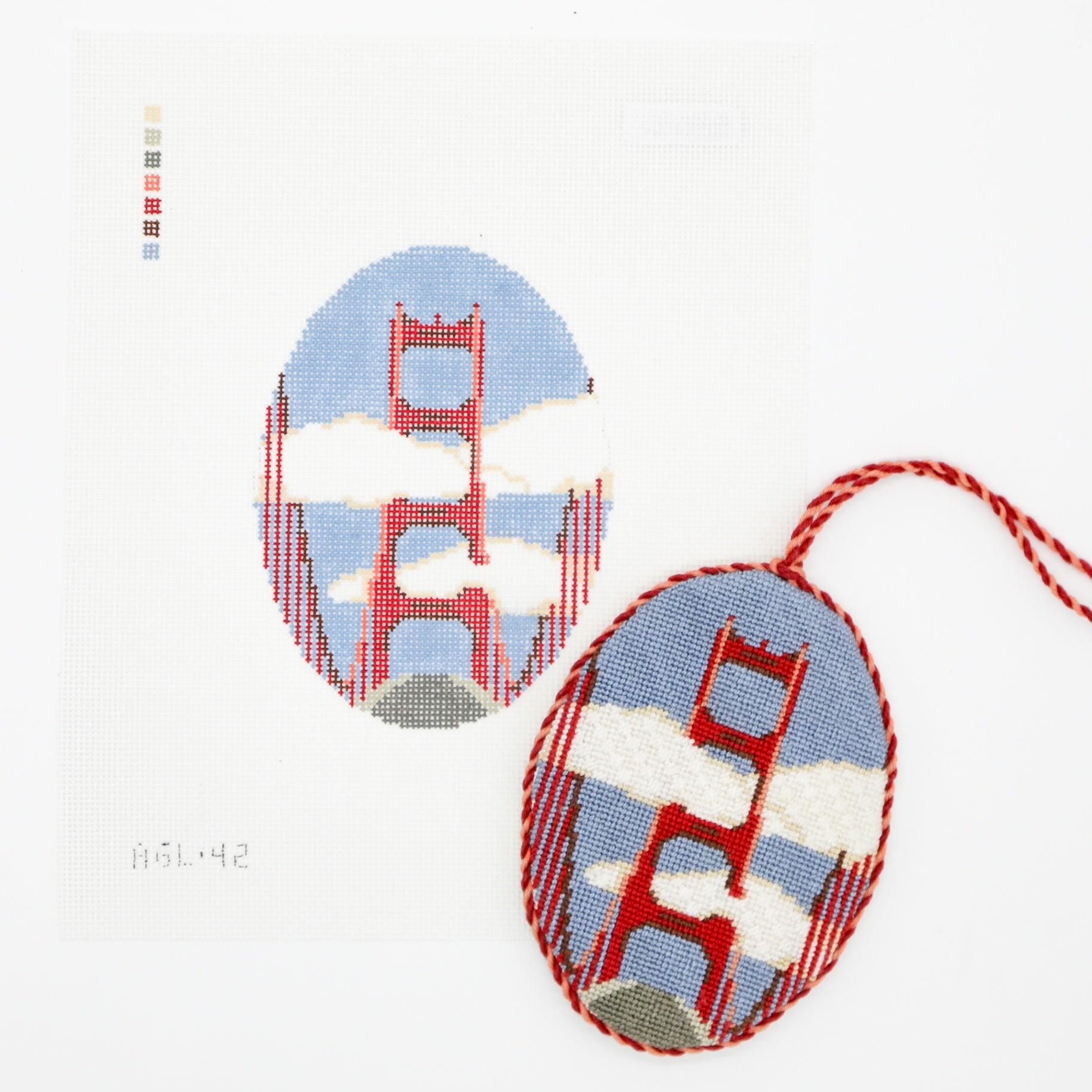 Dogwood Needlepoint Golden Gate Bridge – Stitch by Stitch