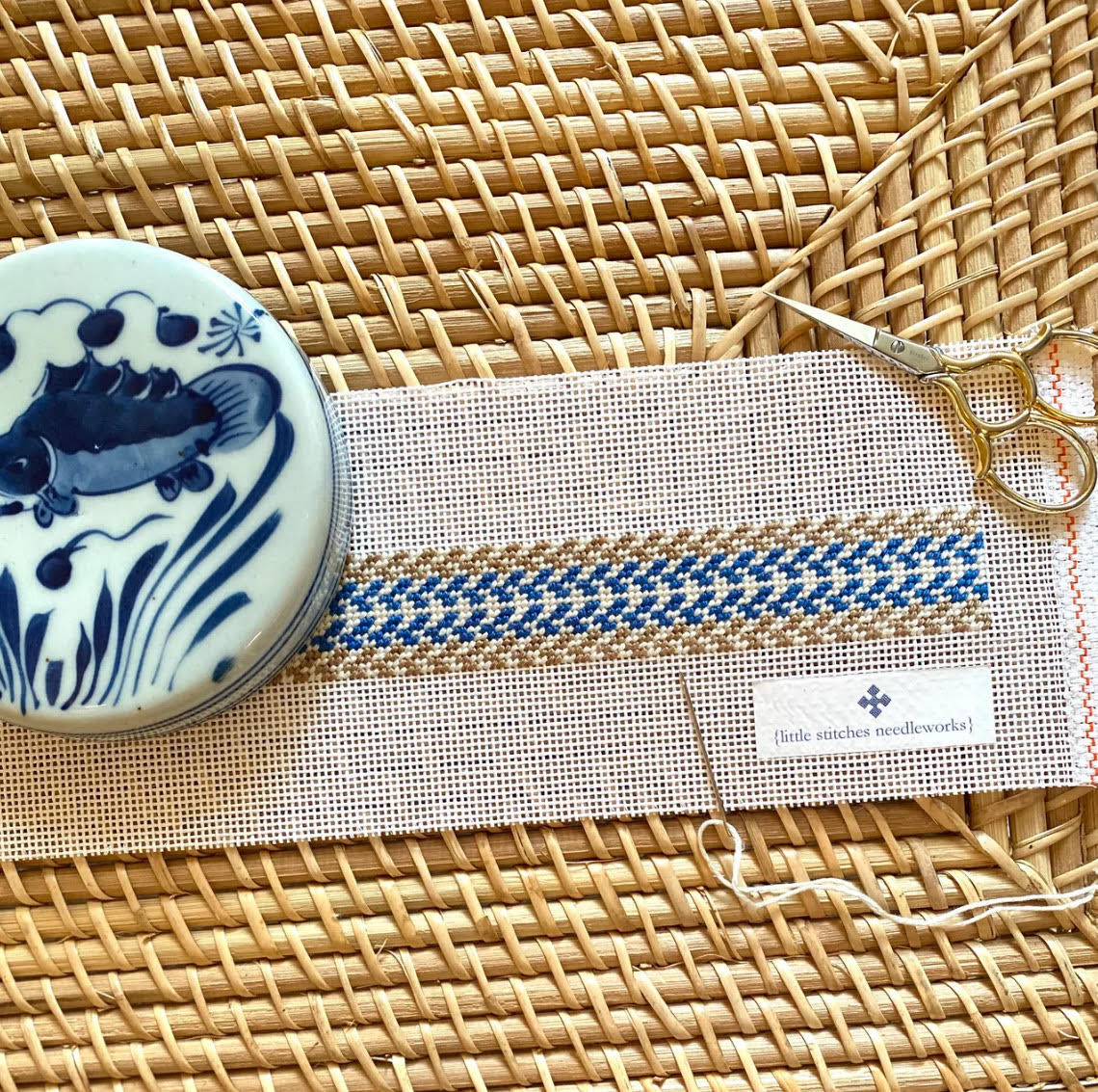 Little Stitches Graham Woven Belt - Blue – Stitch by Stitch