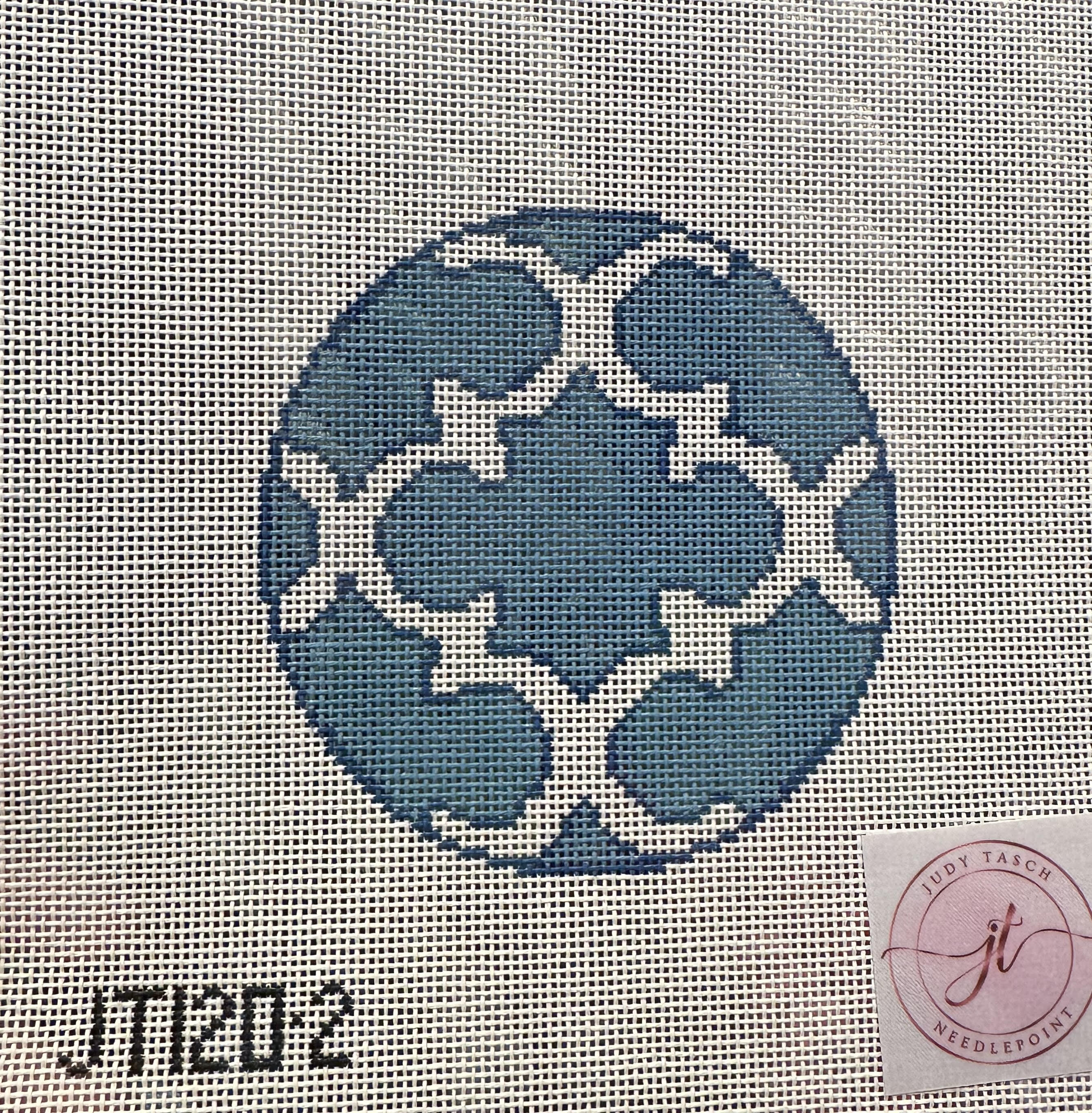 JT120-2 Blue/White Round – Stitch by Stitch