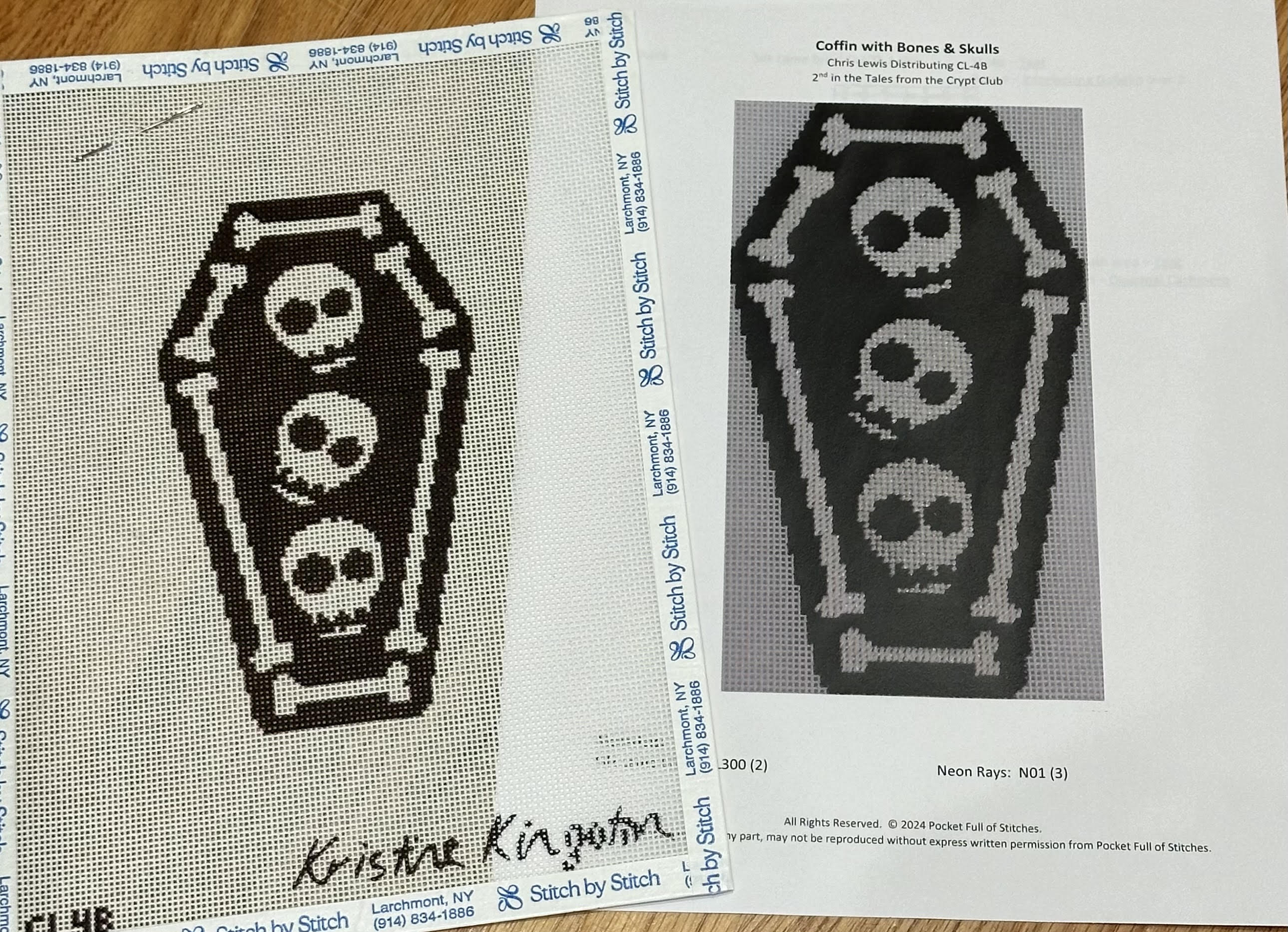 Chris Lewis CL4B Coffin Bones with Stitch Guide – Stitch by Stitch