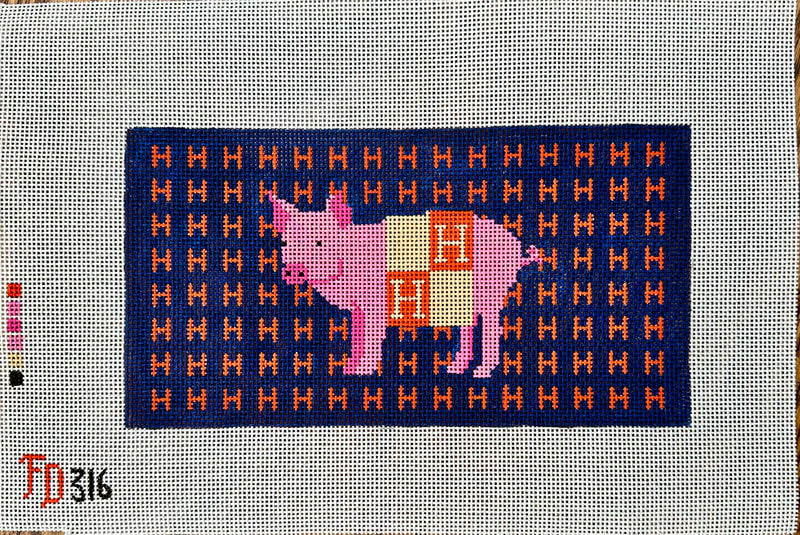 The Collection Froopy Designs FD316 Blue Rectangle Pig Blanket on H Pa ...