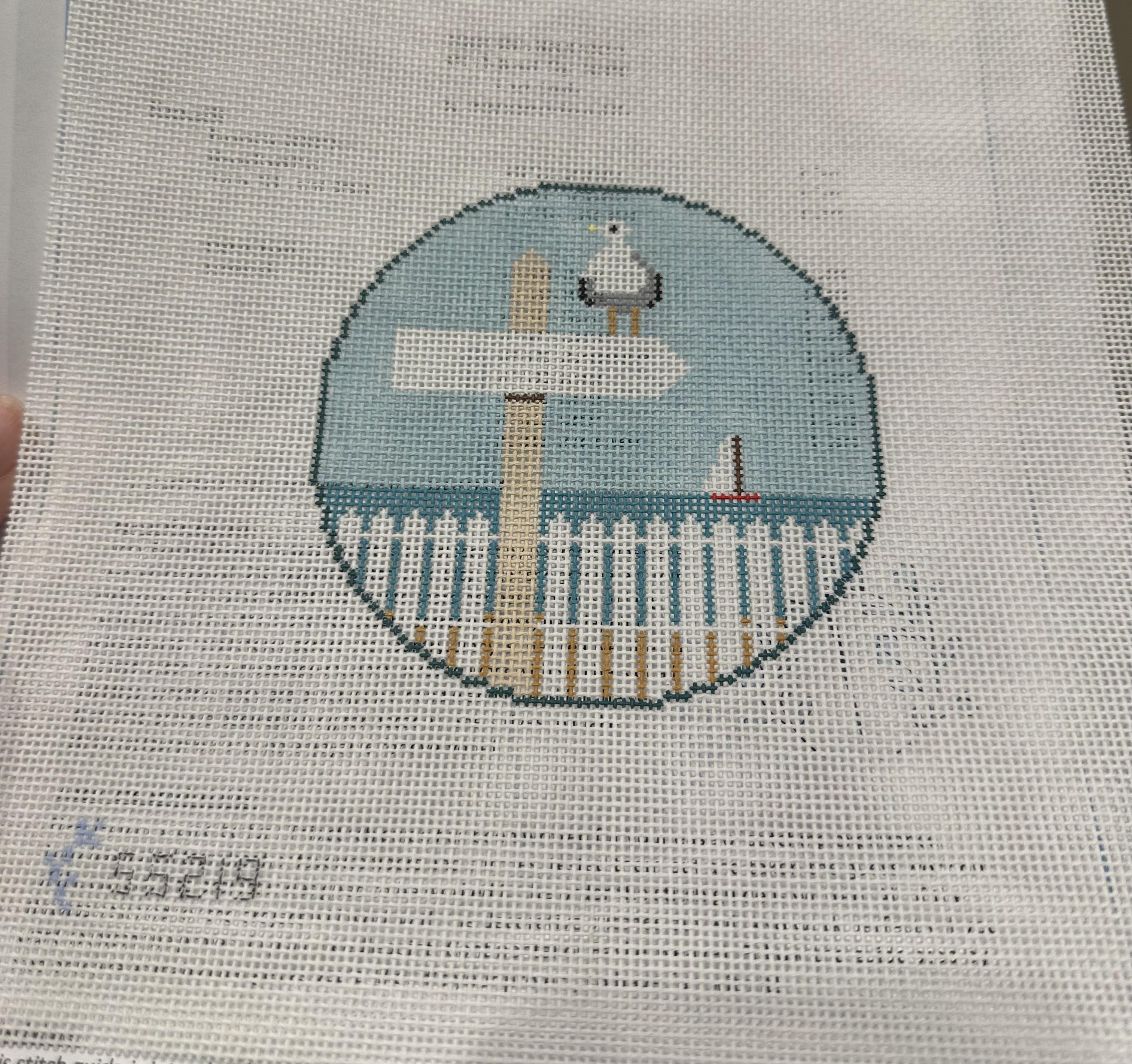 Stitch Style SS219 Beach Sign (comes with personalization info. and st ...