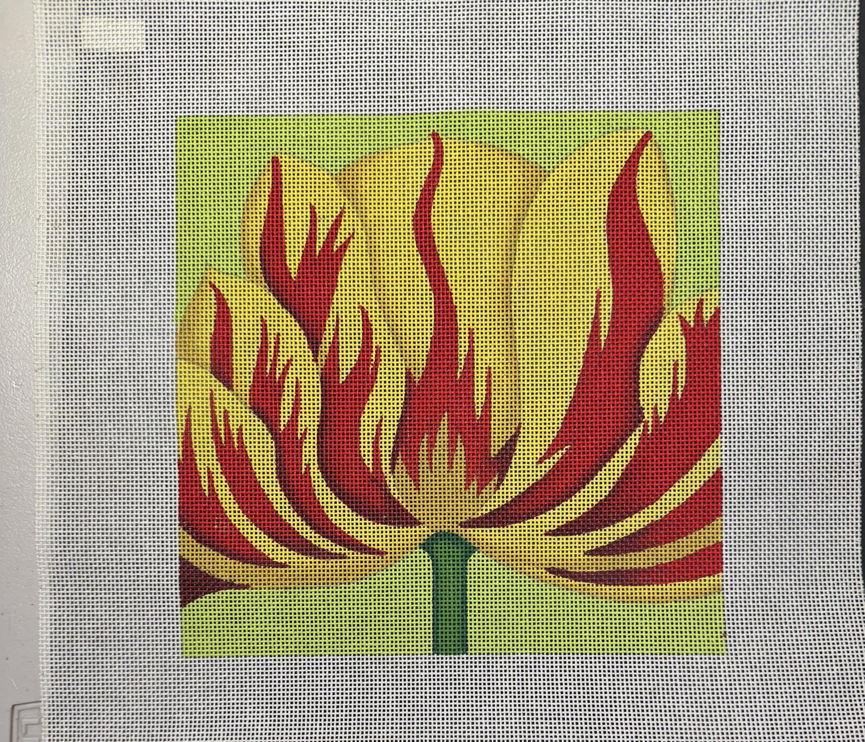 Raymond Crawford Yellow and Red Tulip – Stitch by Stitch
