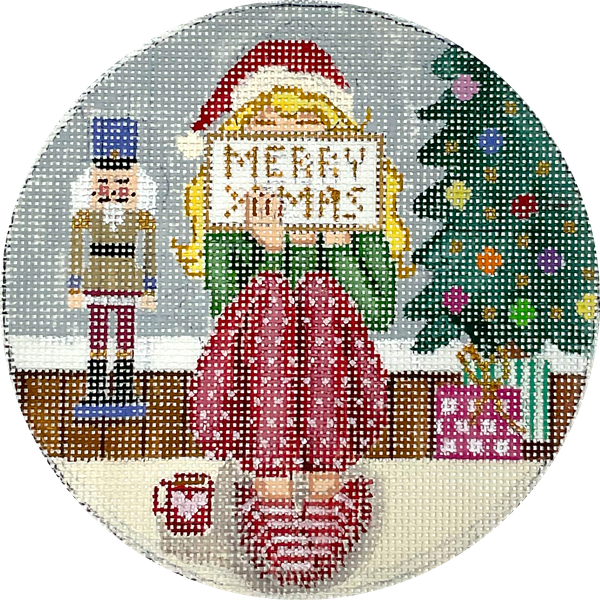 Gayla Elliott GEGS196 Christmas Stitching Girl Ornament – Stitch by Stitch