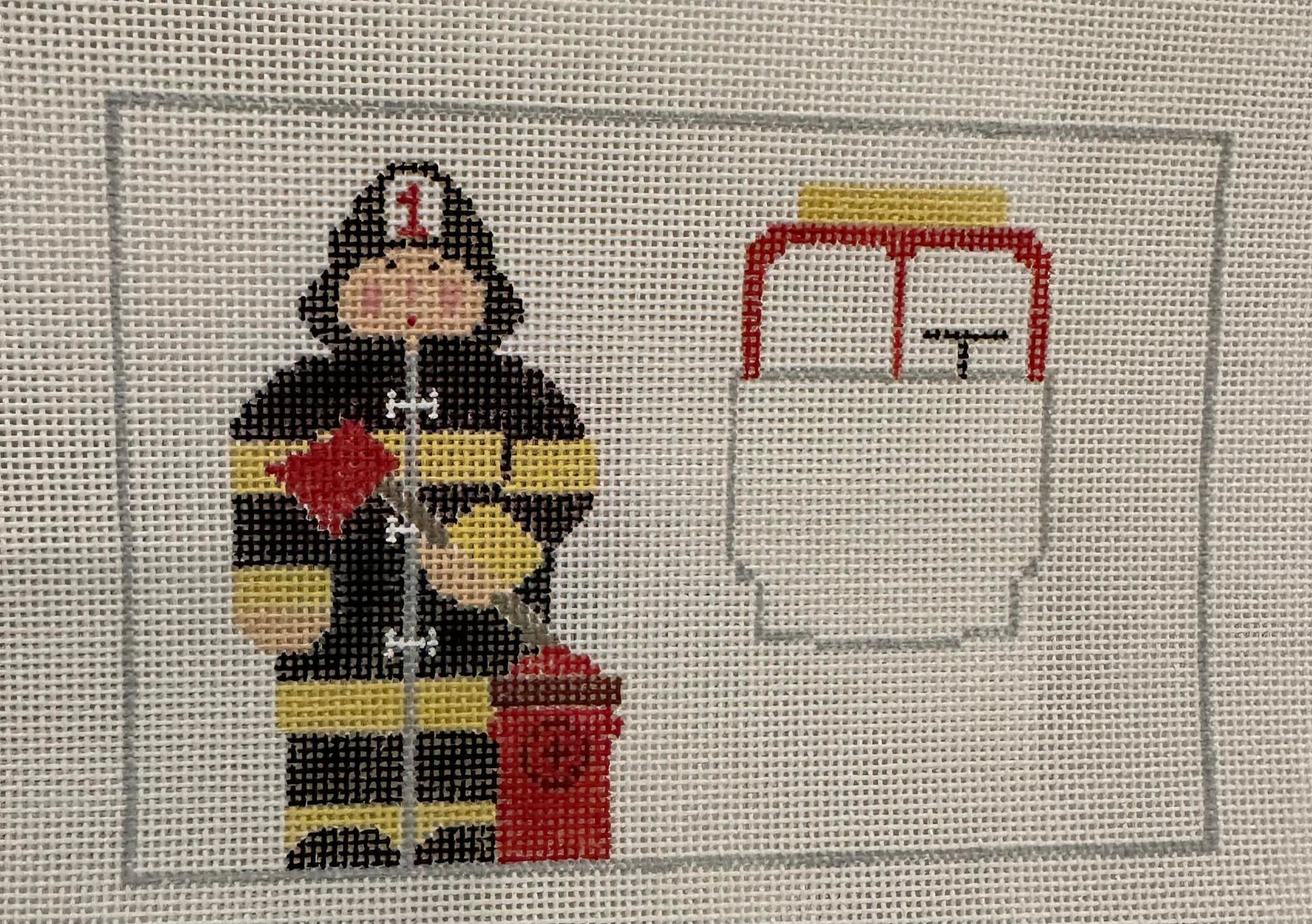 Kathy Schenkel PT 159 Fireman Tooth Fairy Pillow – Stitch by Stitch