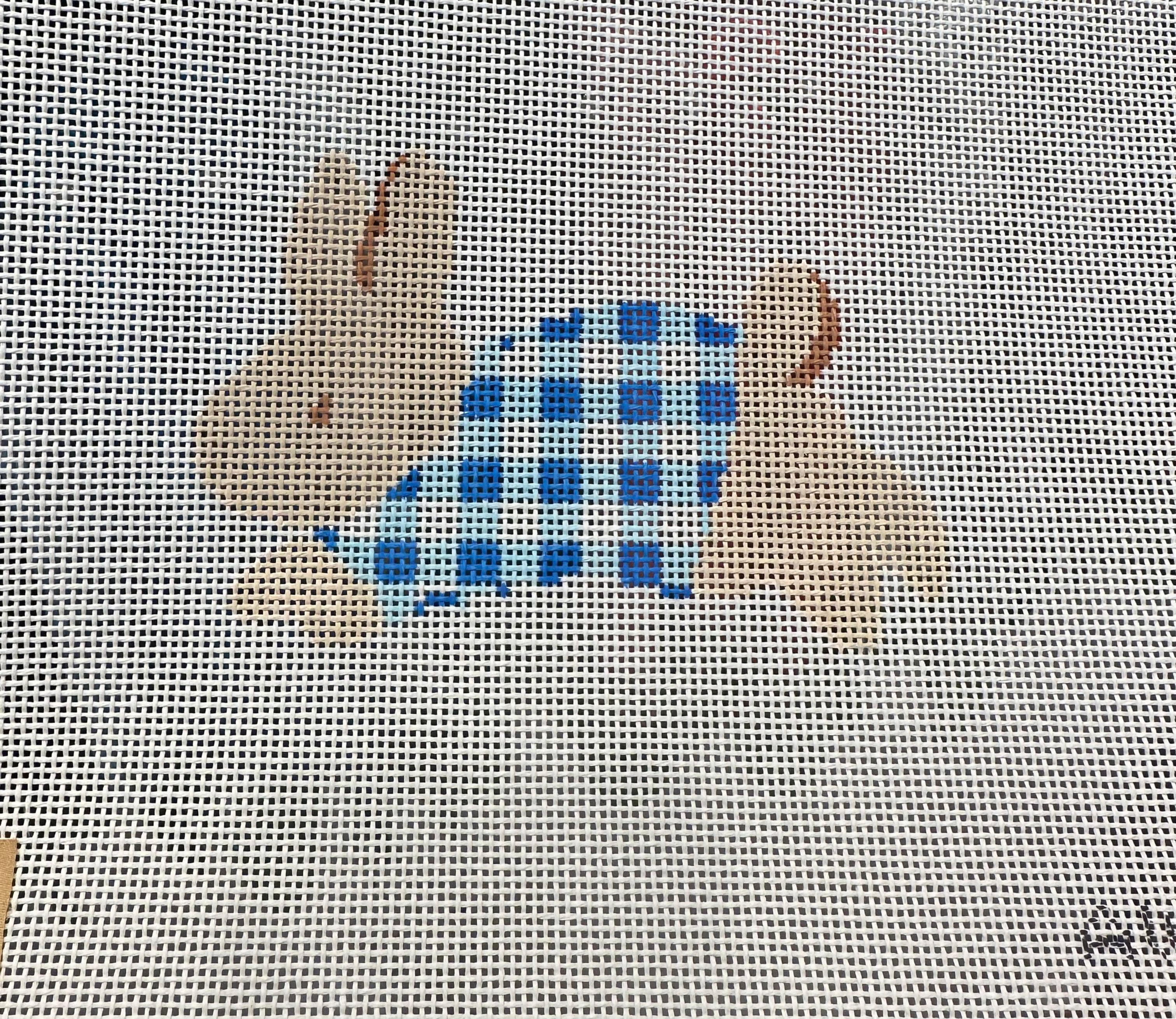 Audrey Wu AW116 Blue Gingham Bunny – Stitch by Stitch
