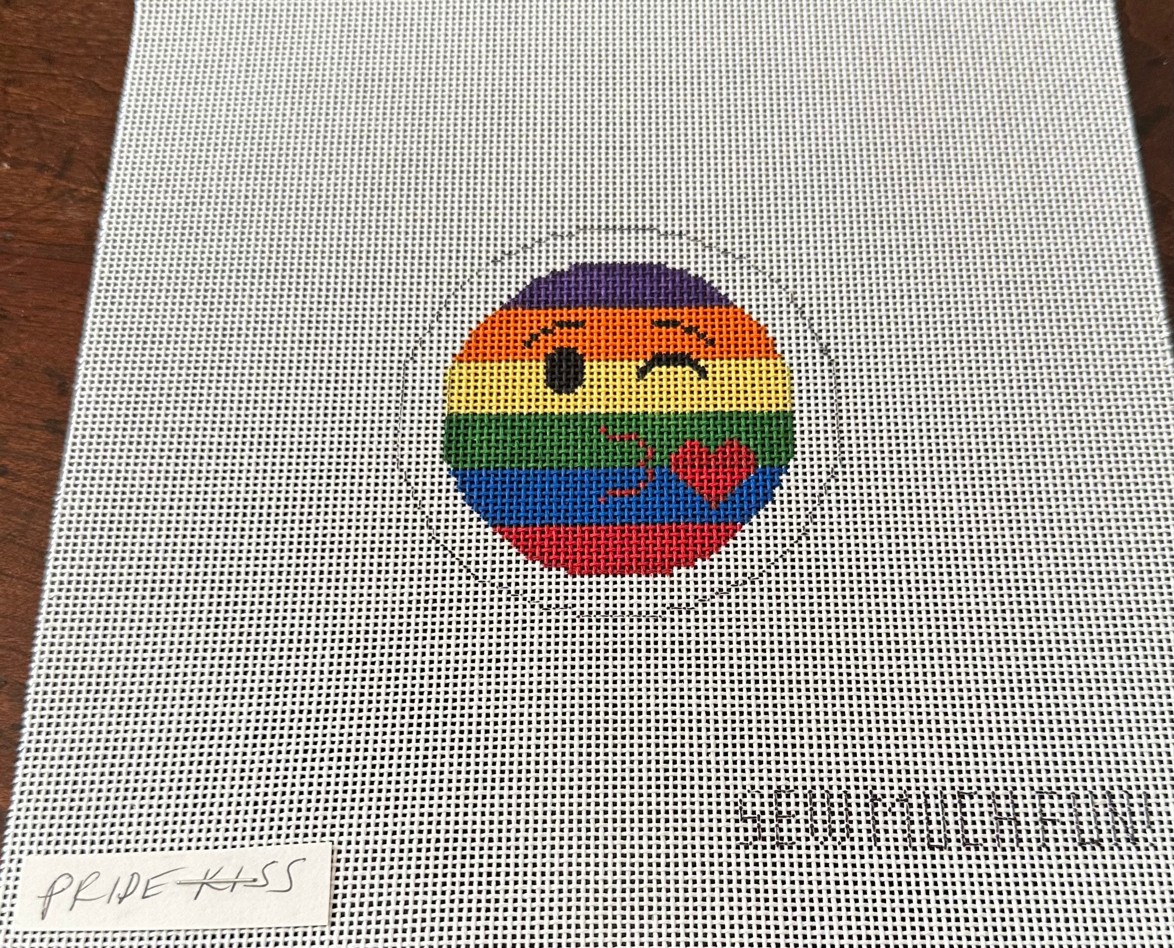Sew Much Fun Pride Kiss Emoji – Stitch by Stitch