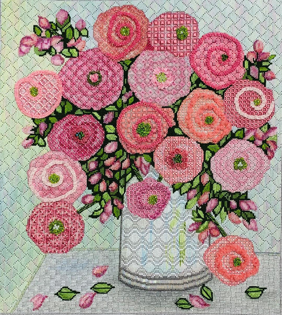 Sew Much Fun Pink Roses – Stitch by Stitch