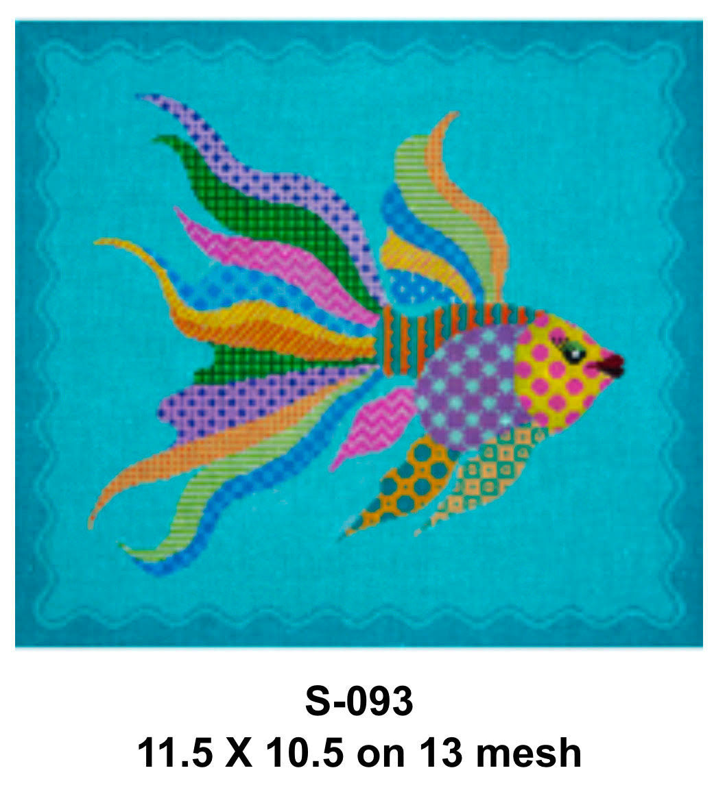JP Needlepoint S 093 Wacky Yellow Fish – Stitch by Stitch