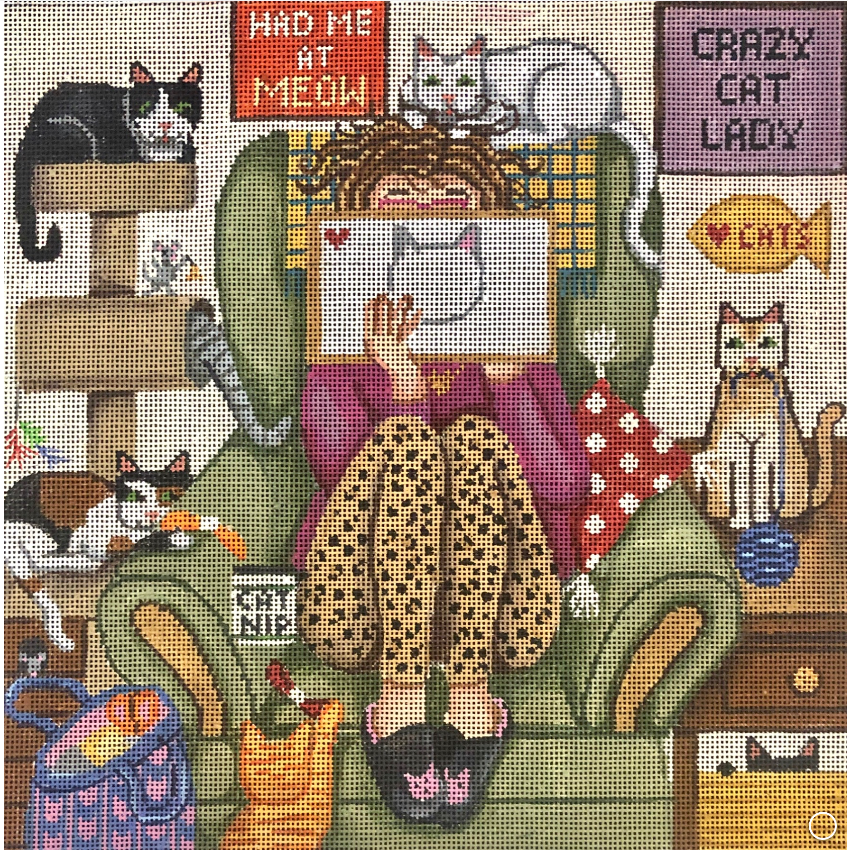 Gayla Elliott P325 Stitching Girl Cat Lady – Stitch by Stitch