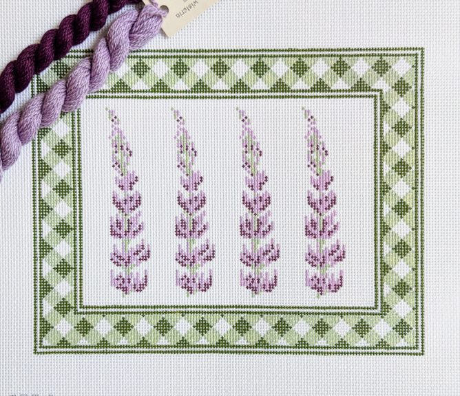 Fire and Iris FI-024B Lupine Sign (Gingham Border) – Stitch by Stitch