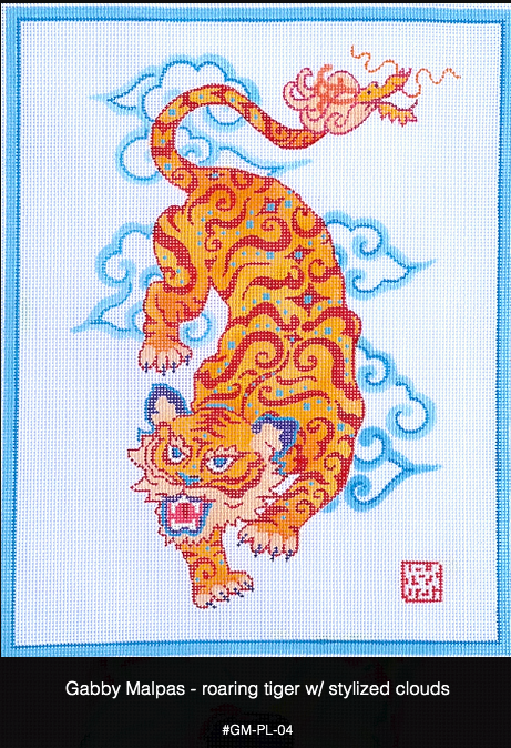 Kate Dickerson GM-PL-04 Roaring Tiger – Stitch by Stitch