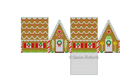 Susan Roberts 6262 Scallop Hearts Gingerbread 3D House – Stitch by Stitch