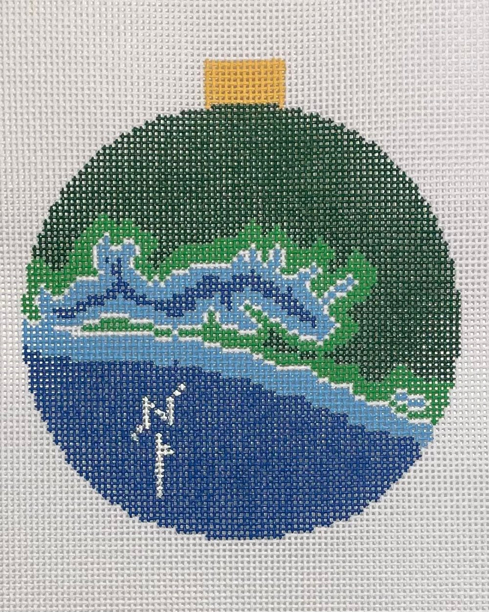 Ann Kaye AOK101 30-A Florida Panhandle Map Ornament – Stitch by Stitch