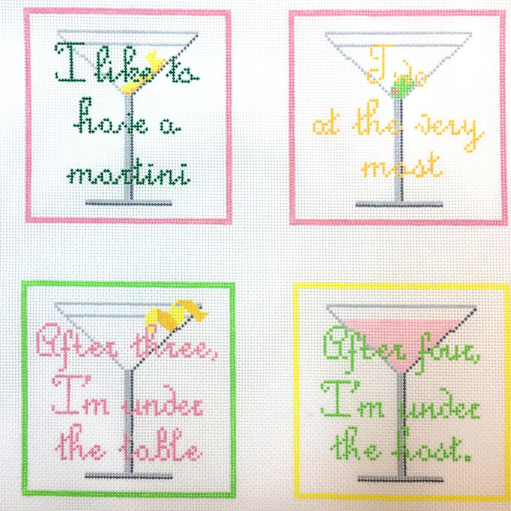 Ann Kaye AOK16 Martini Coasters Set/4 – Stitch by Stitch