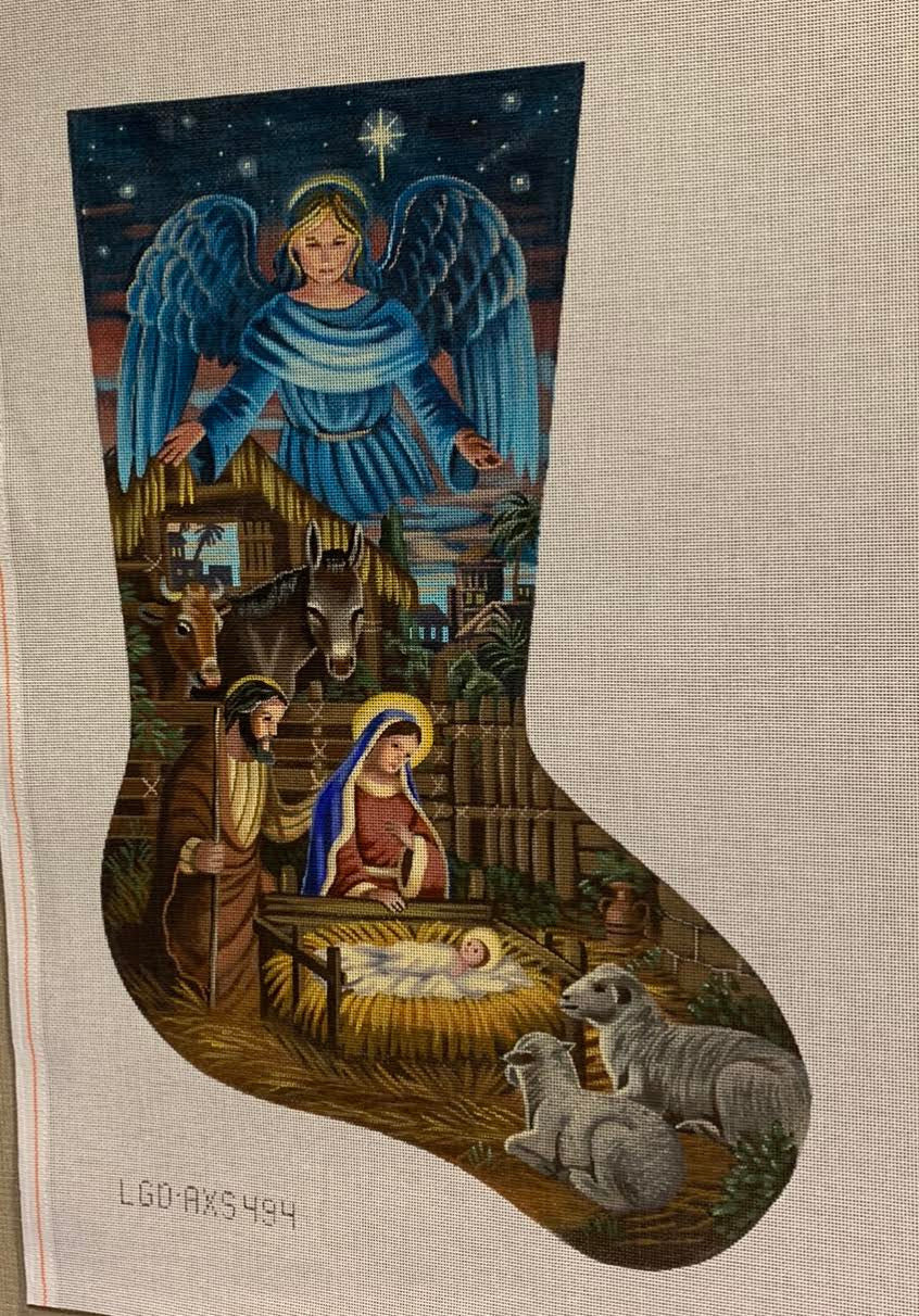 Susan Roberts Liz Stocking Angel over Bethlehem – Stitch by Stitch