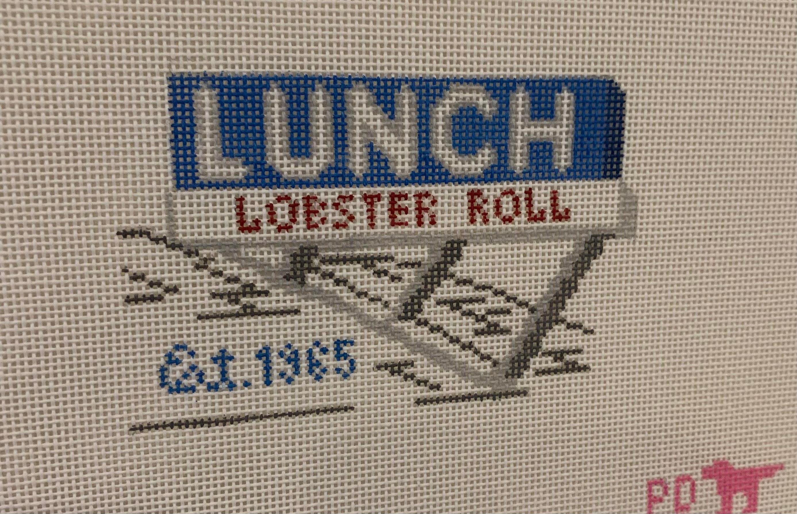 Poppy's Needlepoint Lunch Lobster Roll Sign – Stitch by Stitch