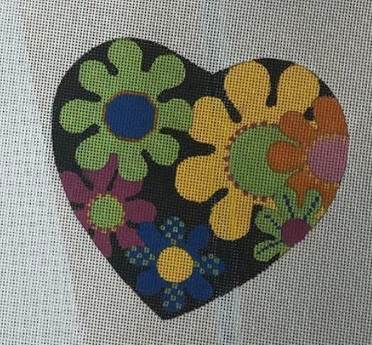 PLD JM-KL-1969-7 Flower Power Heart – Stitch by Stitch