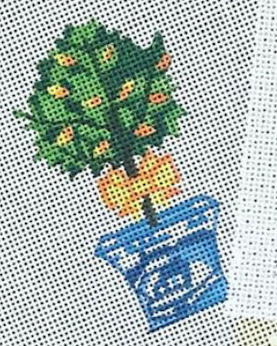 Collection Topiary with Yellow Bow – Stitch by Stitch