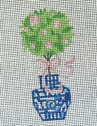 Collection Topiary with Pink Bow – Stitch by Stitch