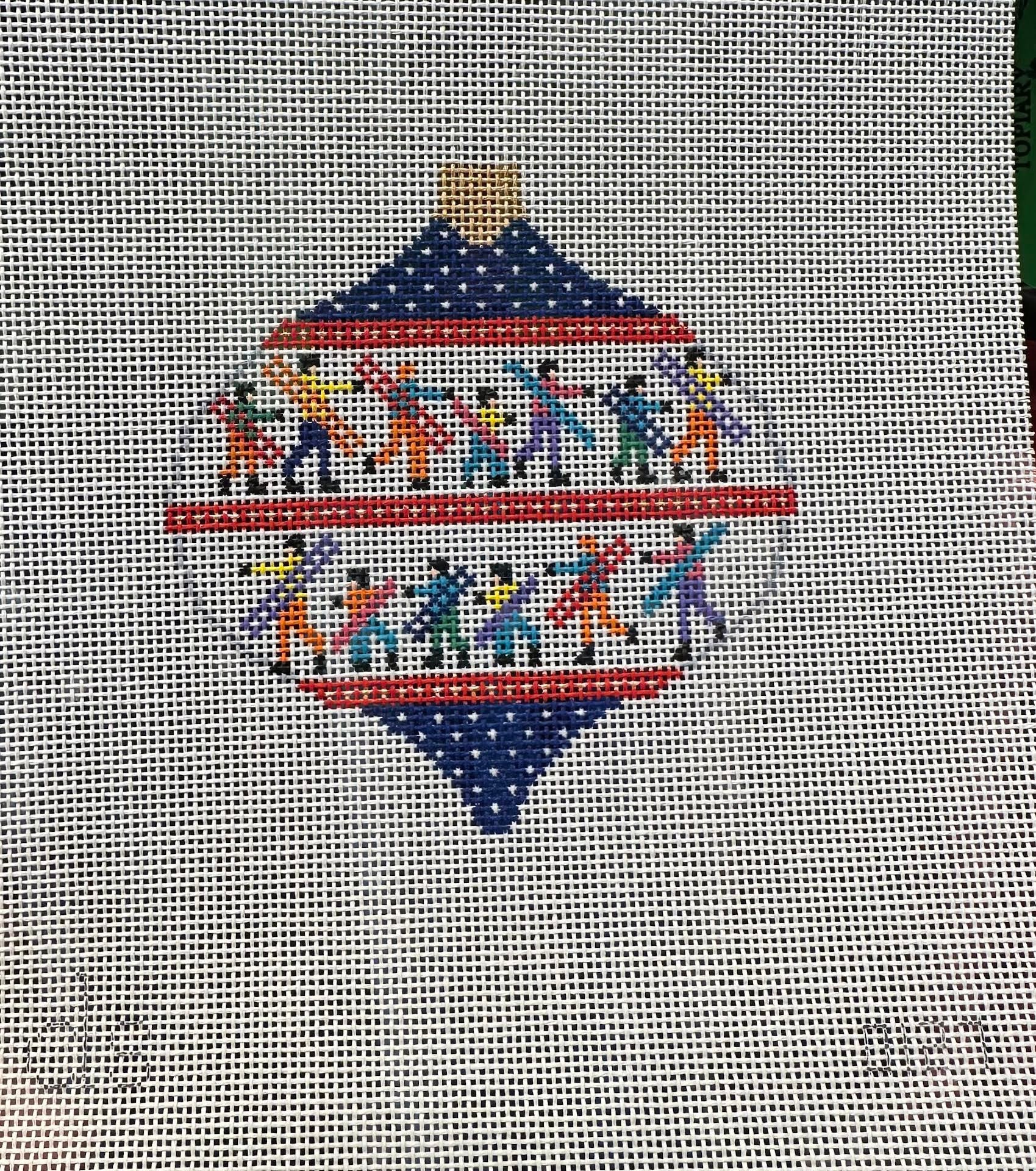 Doolittle Stitchery O127 Ski Bauble – Stitch by Stitch
