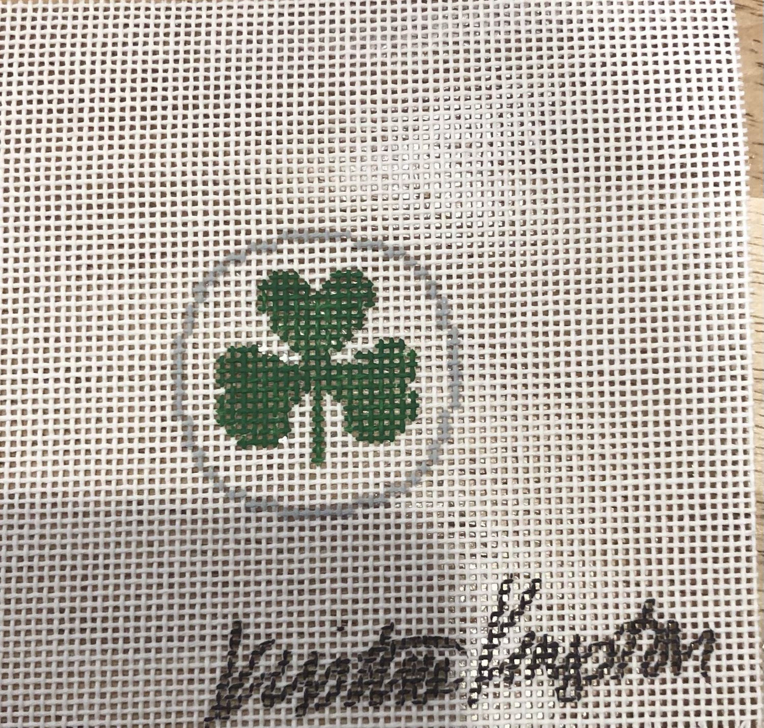Shamrock insert for PE Leather key fob – Stitch by Stitch