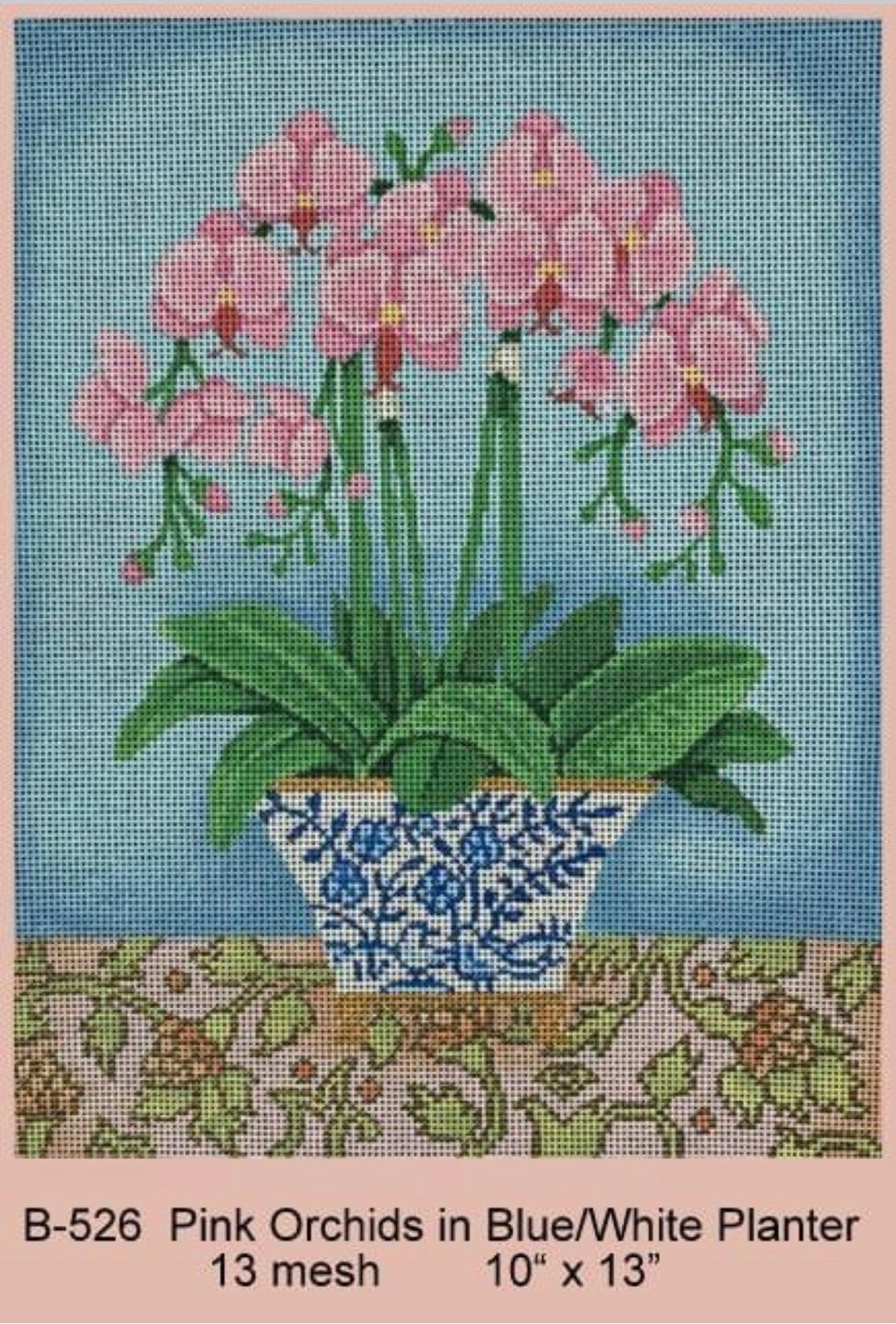 Brenda Stofft B-526 Orchids 13 mesh – Stitch by Stitch