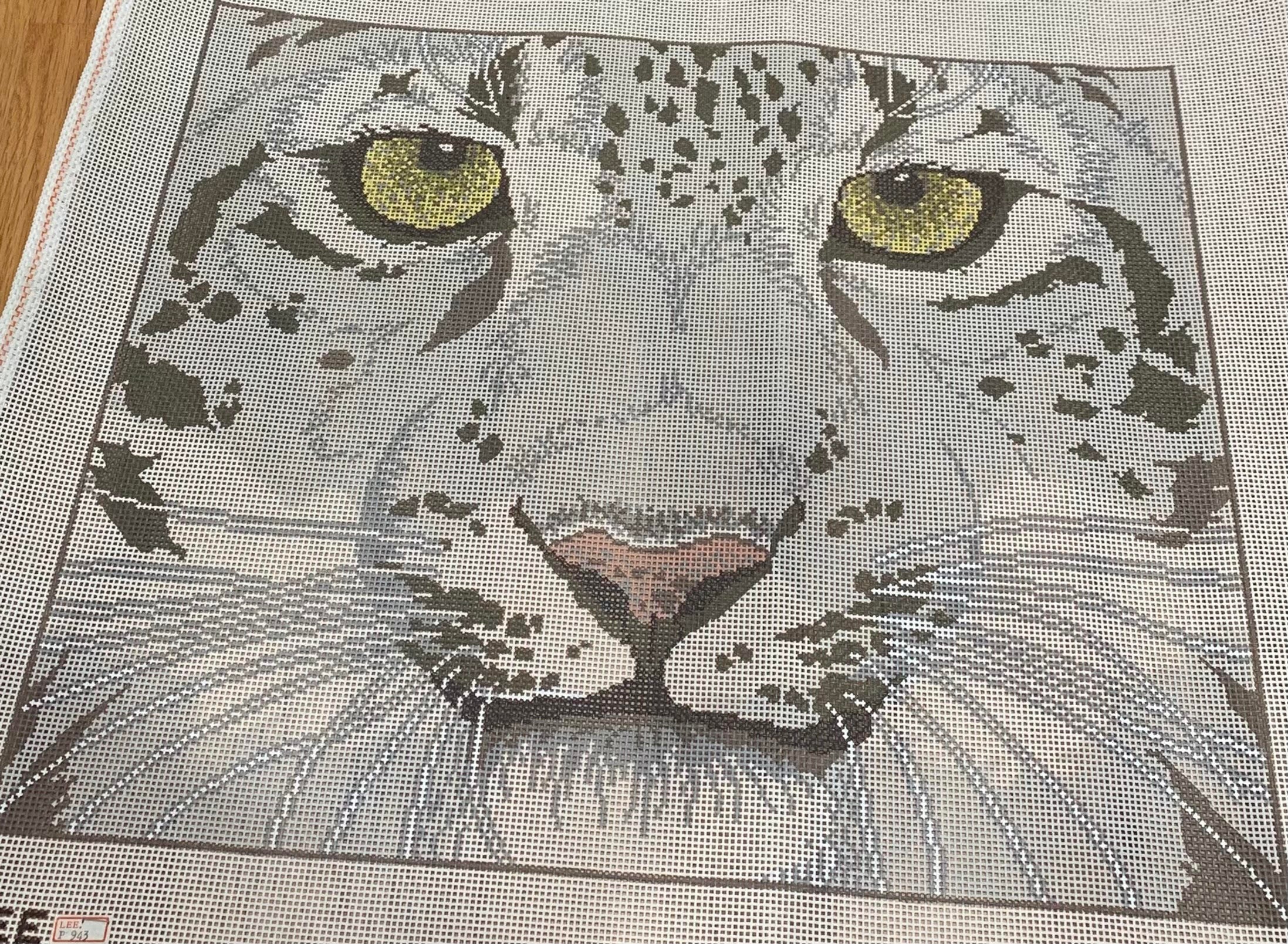 Colonial Needle White Snow Leopard – Stitch by Stitch