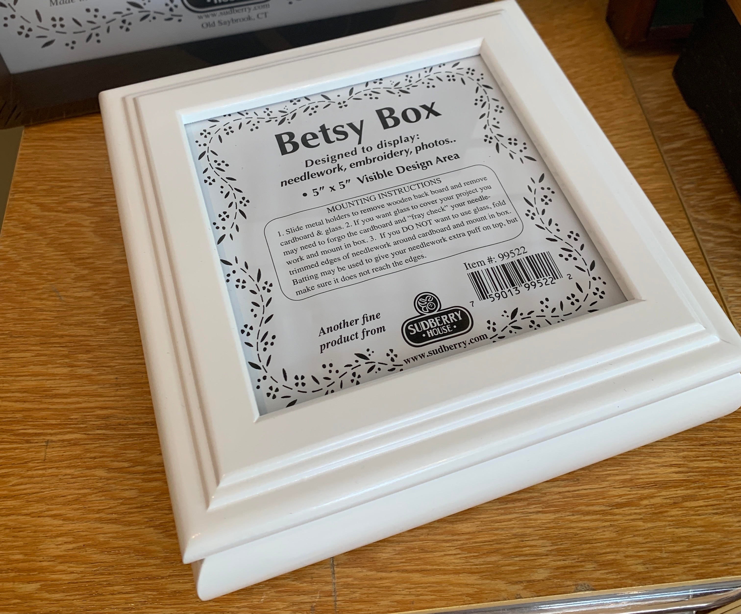 Sudberry Betsy Box - White Finish – Stitch by Stitch