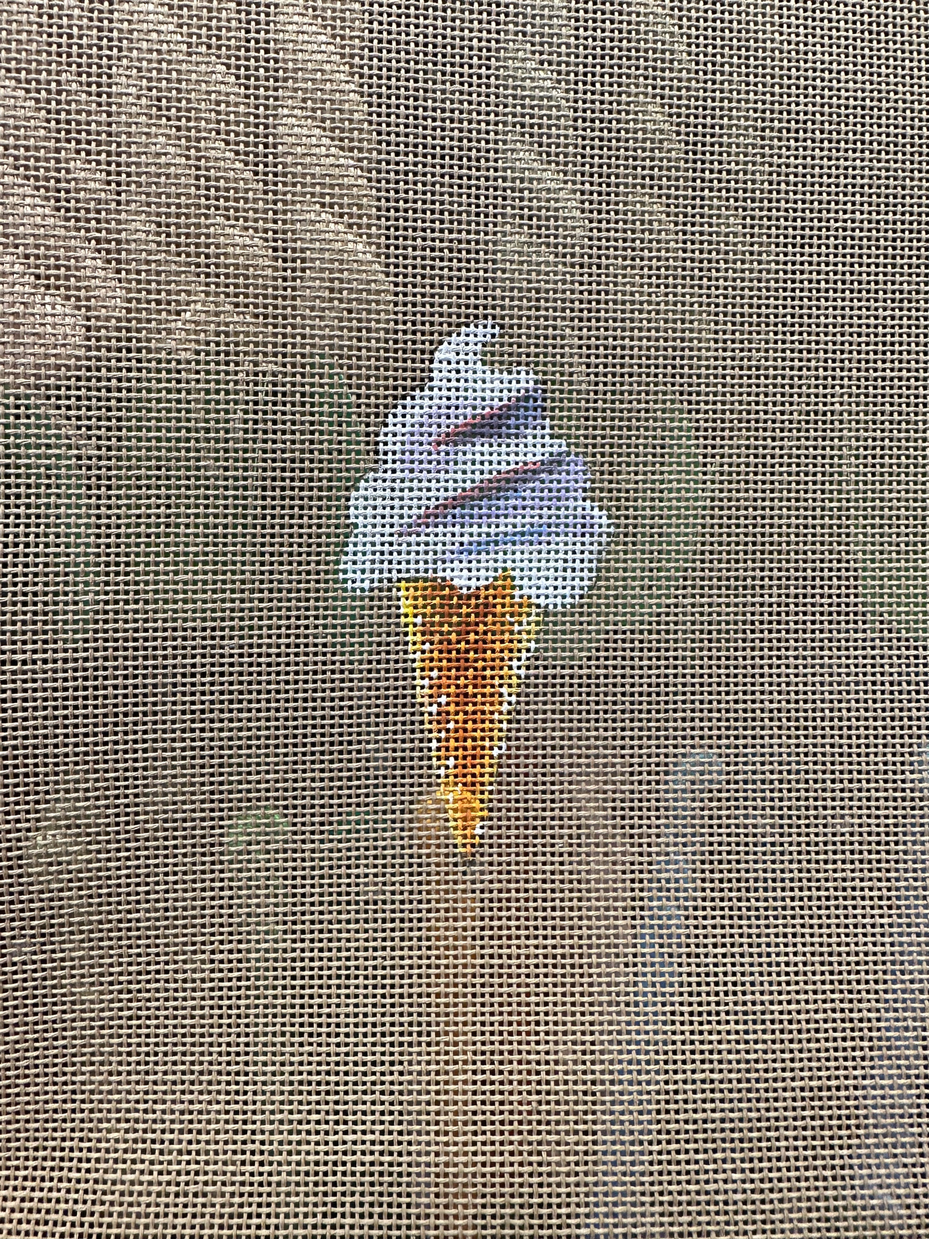 Colors of Praise MM026 Ice Cream Cone on Tan Canvas – Stitch by Stitch