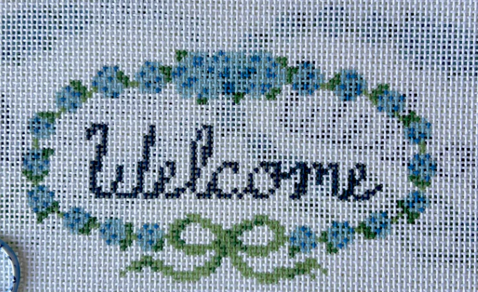 SLS Needlepoint Welcome Hydrangeas – Stitch by Stitch