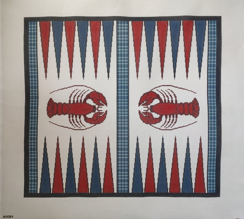 Ann Kaye AOK84 Lobster Backgammon Board – Stitch by Stitch