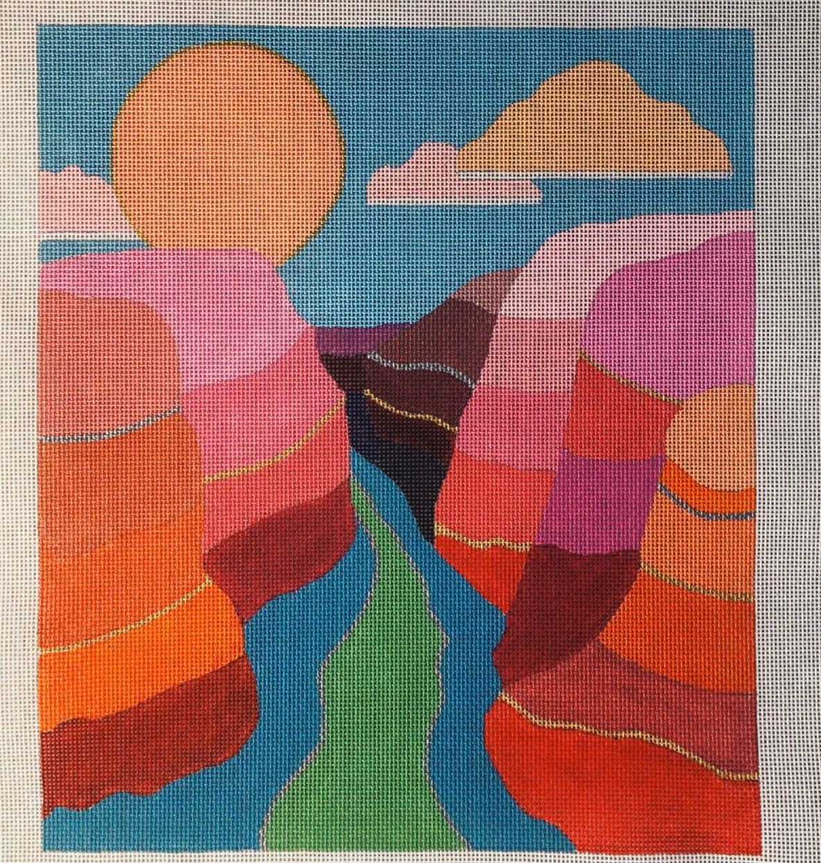 Oasis Needlepoint Landscape – Stitch by Stitch