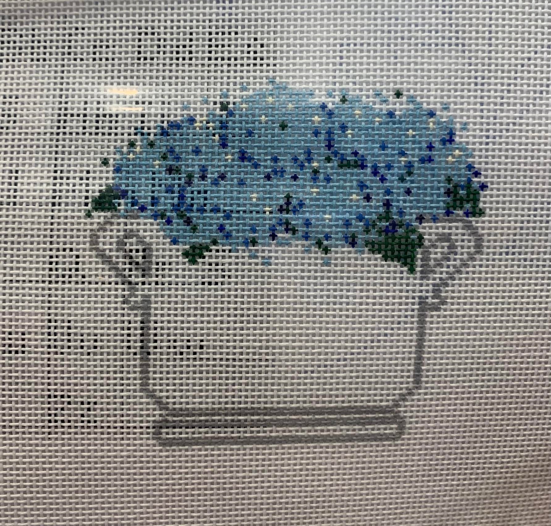 Stitch Style SS009 Blue Hydrangea Floral Arrangement – Stitch by Stitch