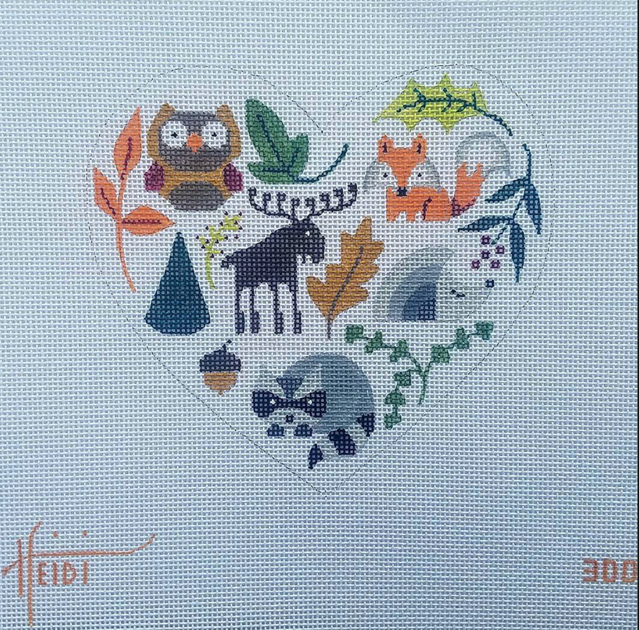 Heidi Designs #300 Woodland Heart – Stitch by Stitch