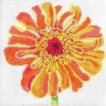 Jean Smith 139B-22 Simple Flowers Orange Zinnia – Stitch by Stitch