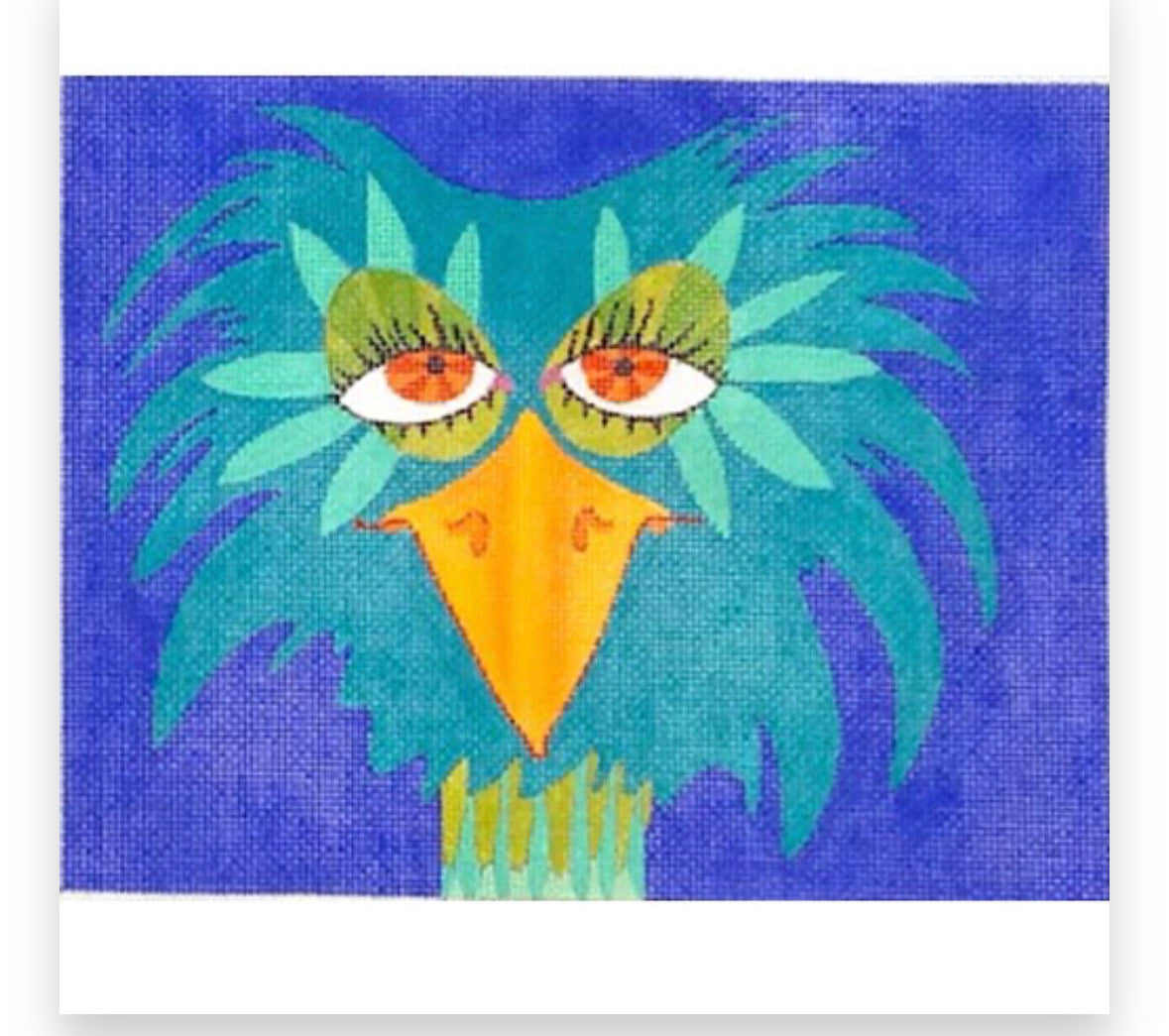 Zecca ZE569 Ostrich STITCH GUIDE only for 13 mesh canvas – Stitch by Stitch