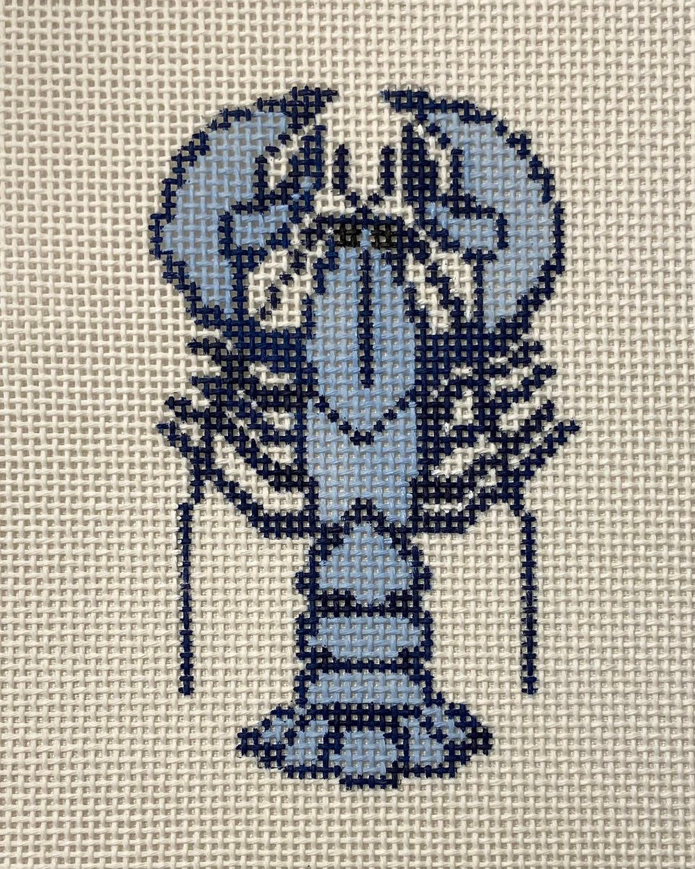 Ann Kaye AOK43 Blue Lobster on 13 mesh – Stitch by Stitch