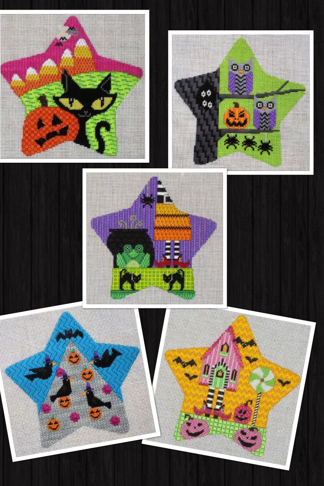 Eye Candy HW137C Owls Spooky Star – Stitch by Stitch