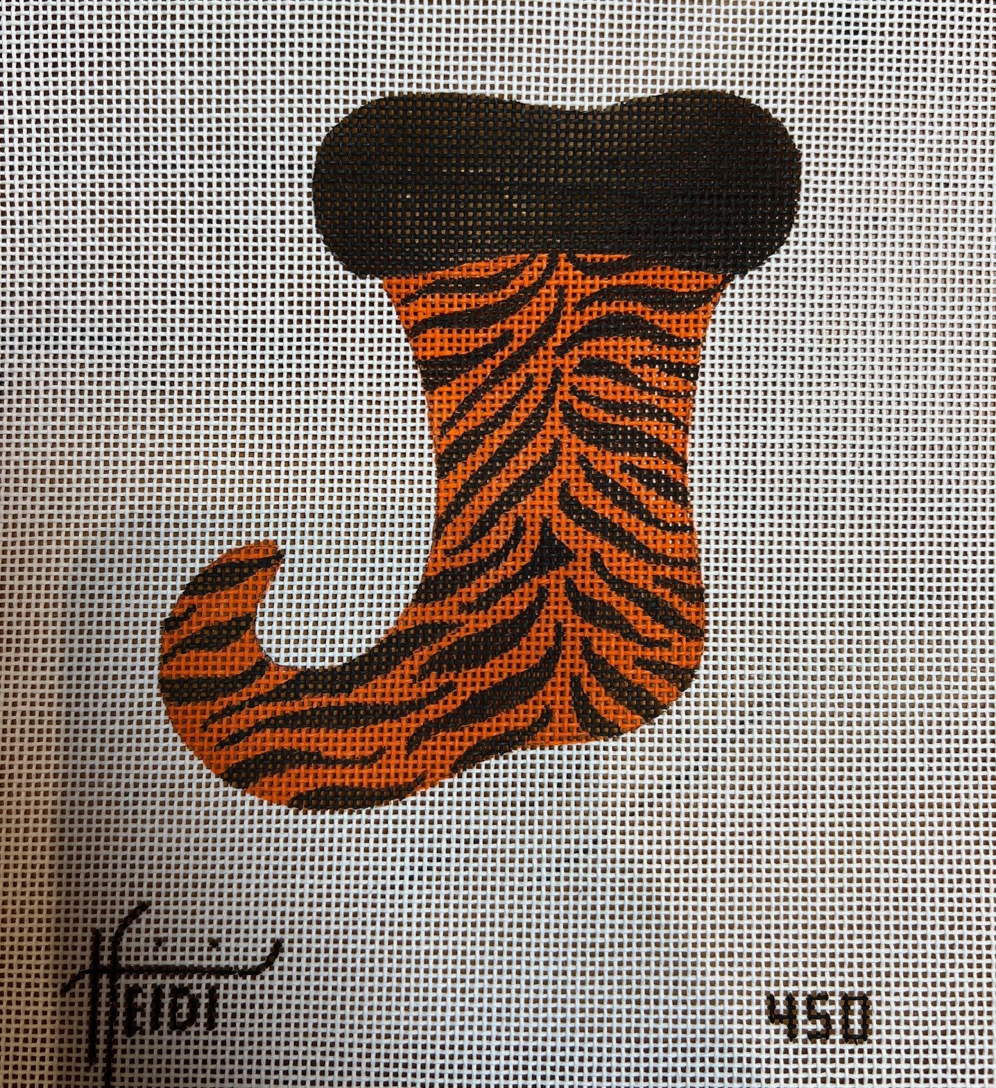 Heidi Stanley #450 Tiger Stocking – Stitch by Stitch