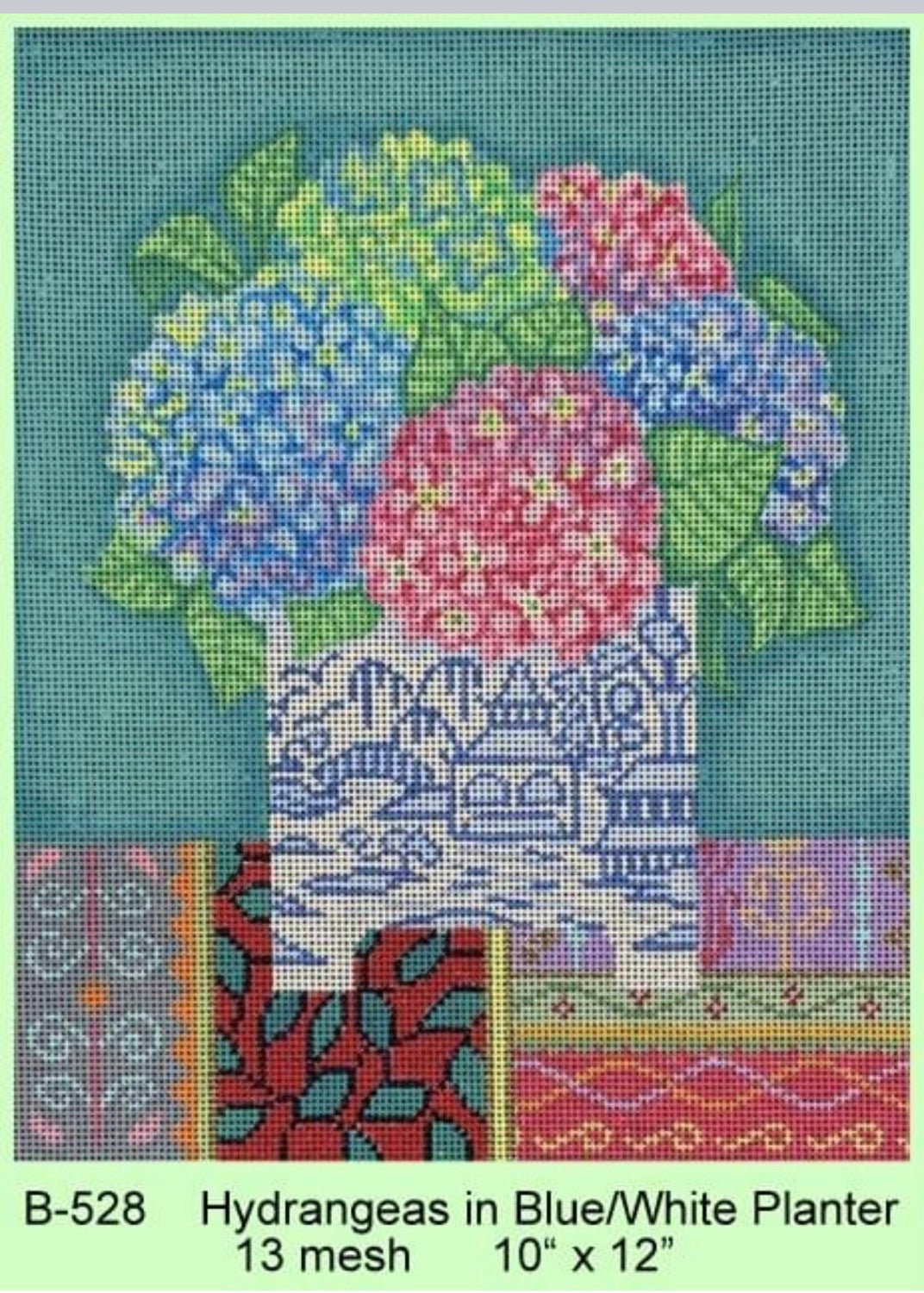 Brenda Stofft B-528 Hydrangeas 13 mesh – Stitch by Stitch