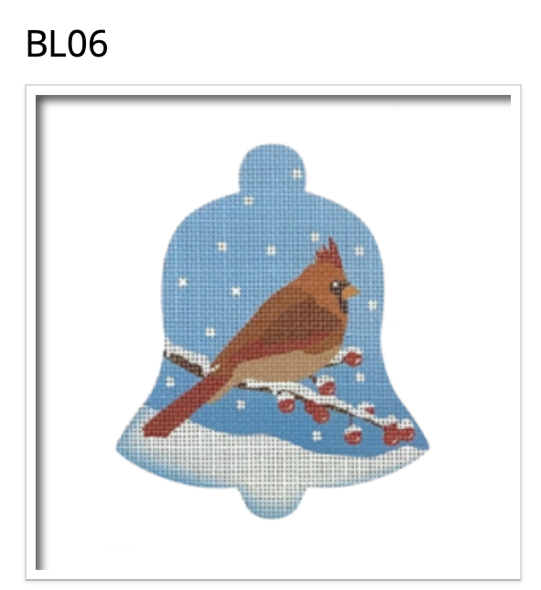Pepperberry BL06 Cardinal Female Snow Bell – Stitch by Stitch
