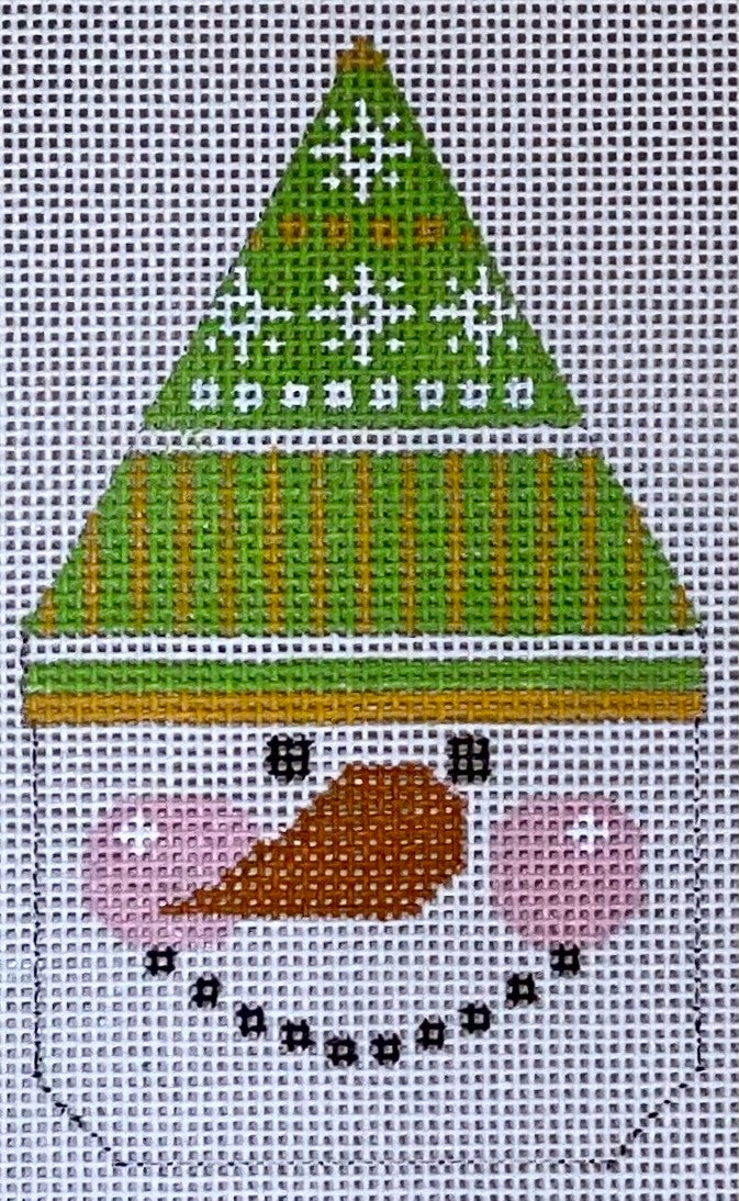 Danji Designs CH-506 Snowman Face Peach/Green Hat – Stitch by Stitch