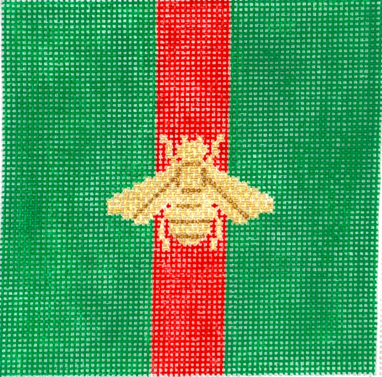 Kate Dickerson INSSQ4-03 Gucci Bee 4x4" Square – Stitch by Stitch